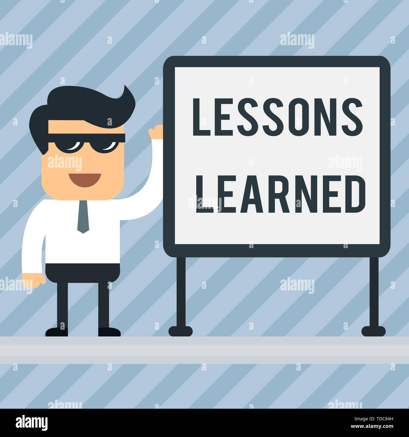 Writing note showing Lessons Learned. Business concept for information ...