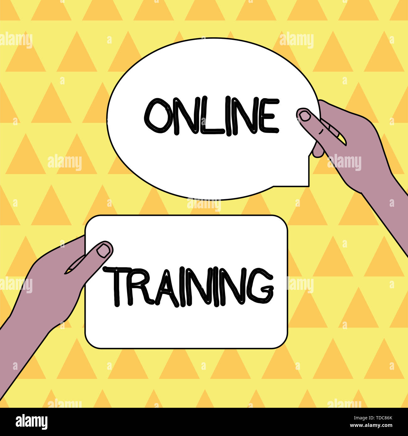 Handwriting text Online Training. Conceptual photo Take the education ...