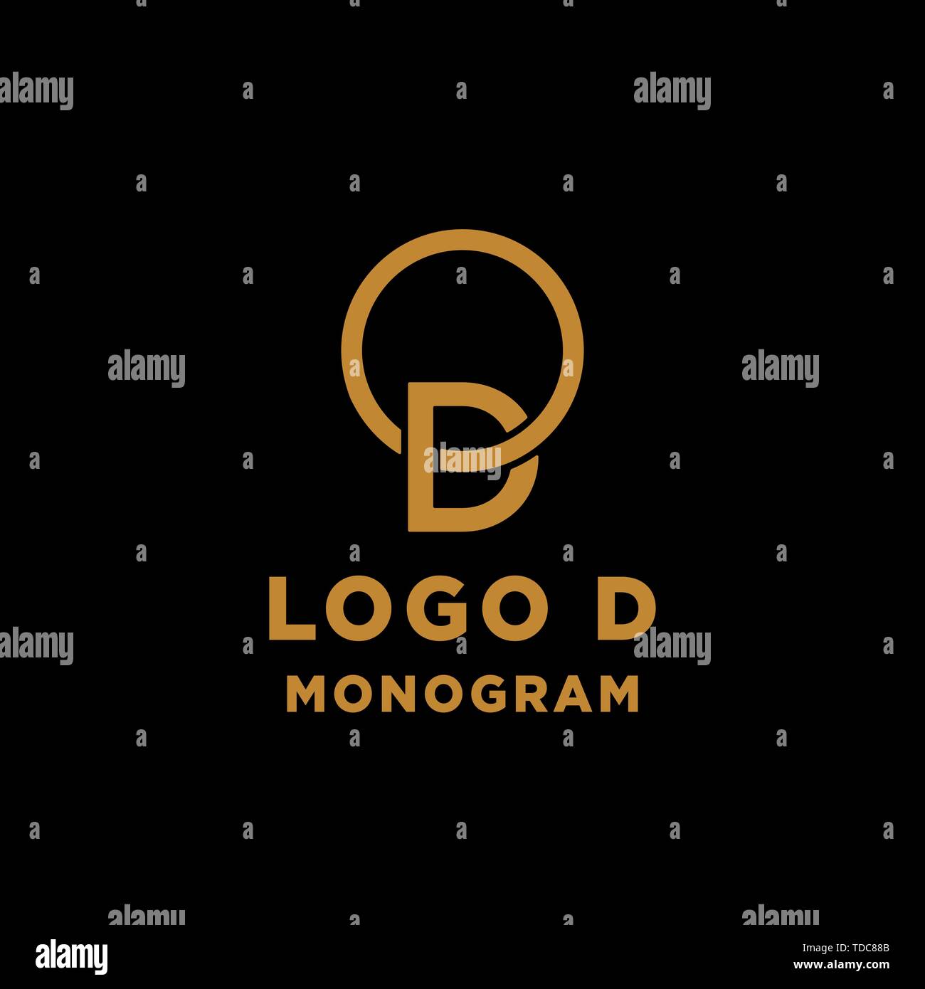 luxury initial d logo design vector icon element isolated Stock Vector ...