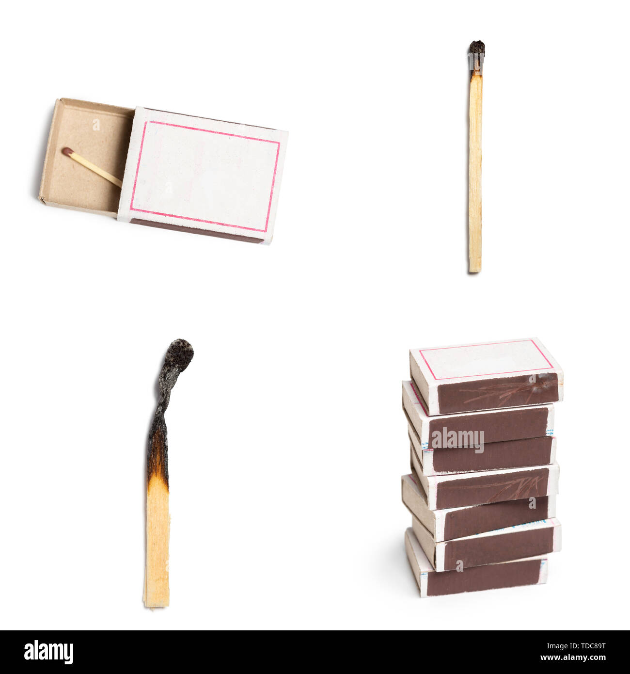 matches isolated on white background Stock Photo - Alamy