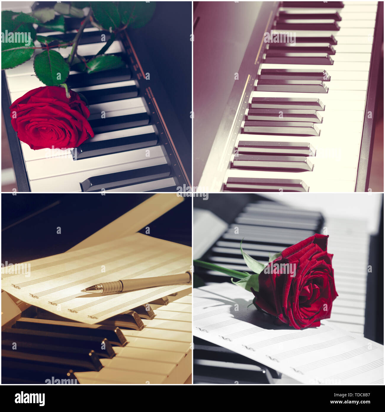 Collage of musical notes abstract hi-res stock photography and images ...