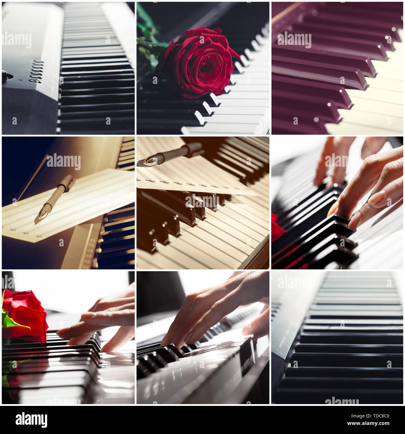 Collage of musical notes abstract hi-res stock photography and images ...