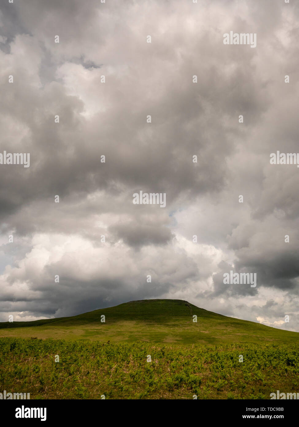 A view of sugar loaf or Pen Y Fal a mountain in the brecon beacons ...