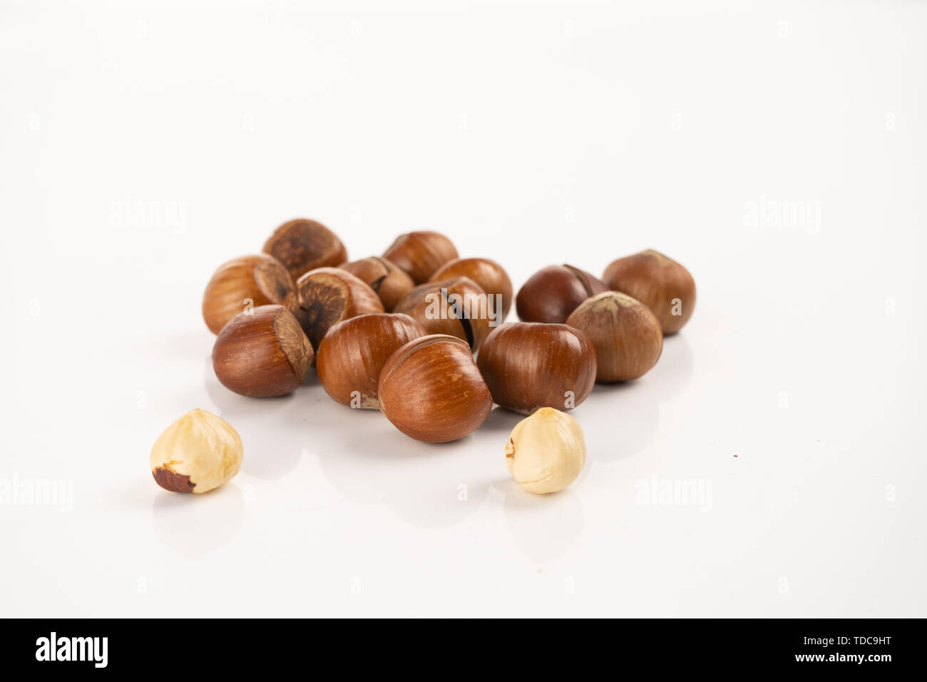Northeast characteristic open hazelnut Stock Photo - Alamy