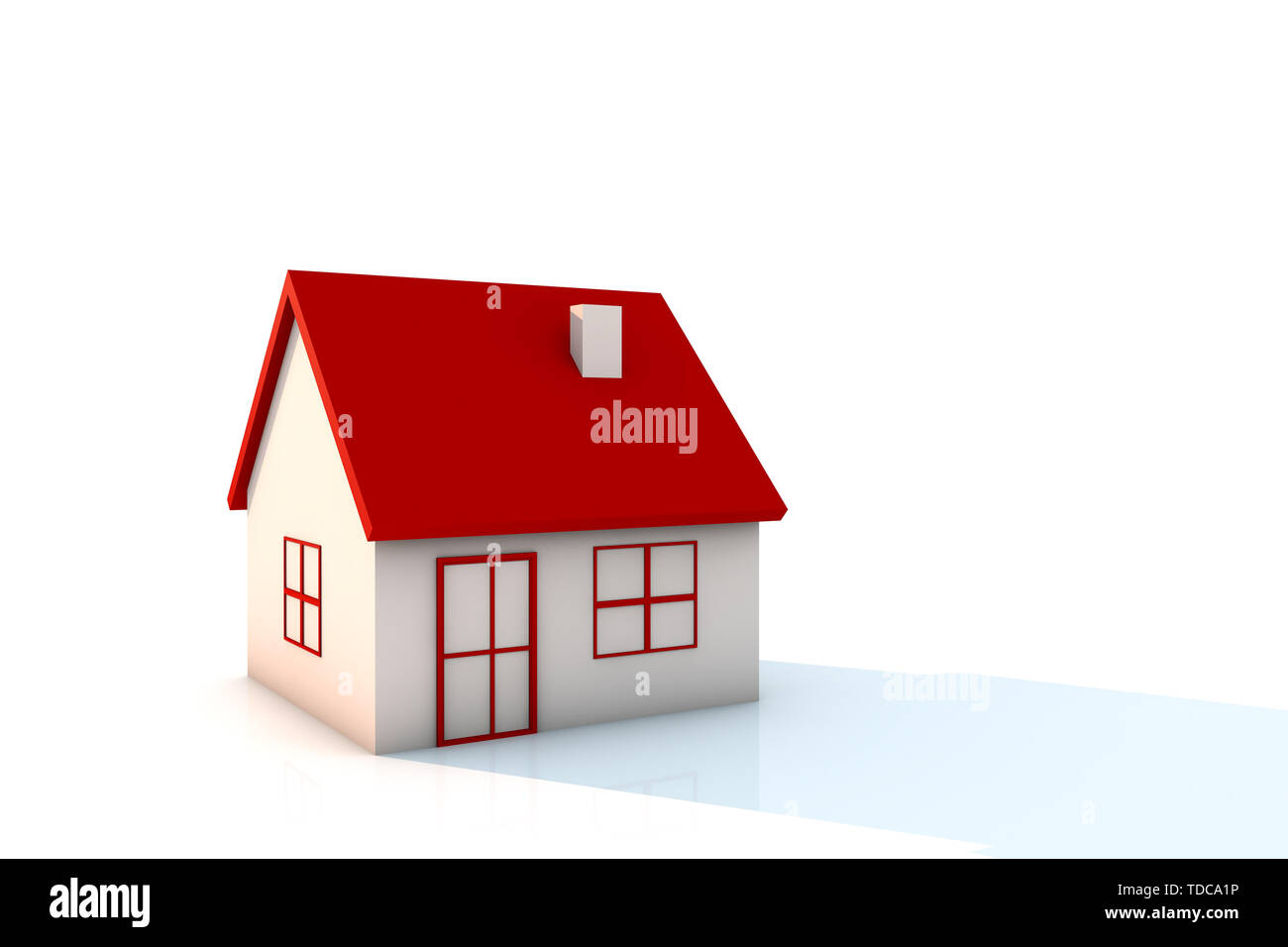 3d illustration house model on white Stock Photo - Alamy