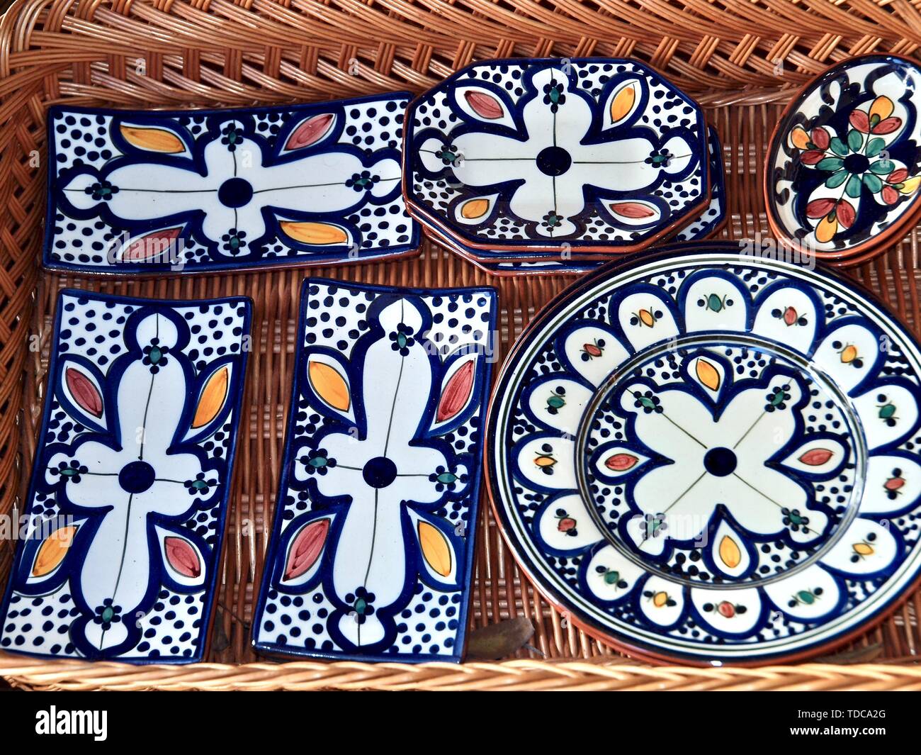 Traditional colorful dishes from Portugal Stock Photo - Alamy