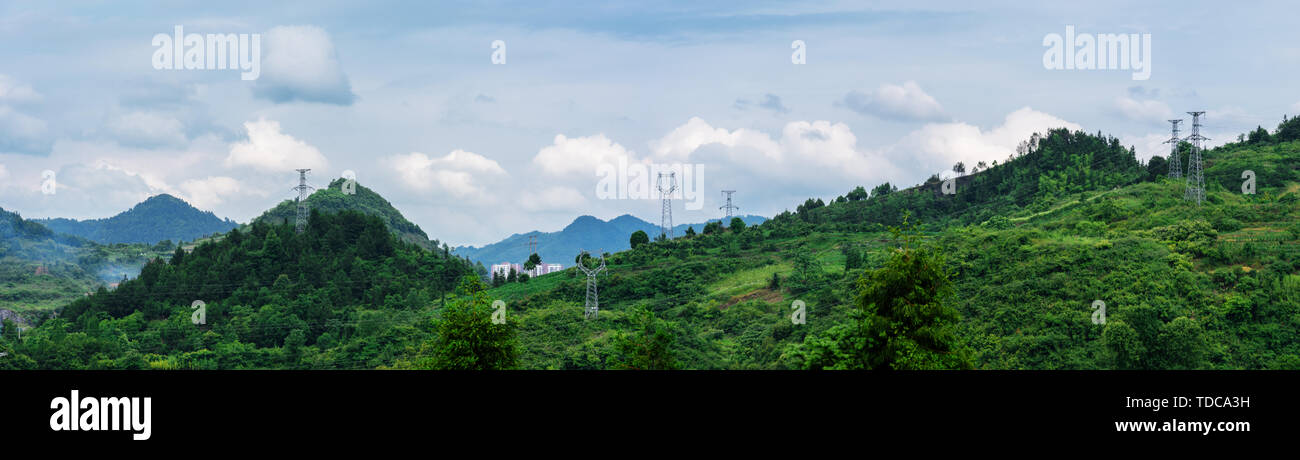 The scenery of the continuous mountains Stock Photo - Alamy