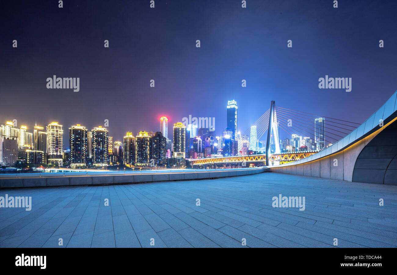 cityscape and skyline of chongqing at night from floor Stock Photo - Alamy