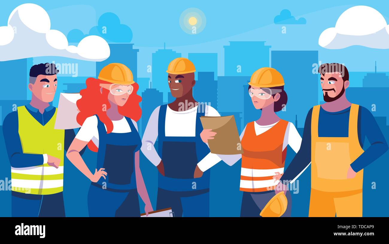 Set of workers design, Working occupation person job corporate employee ...