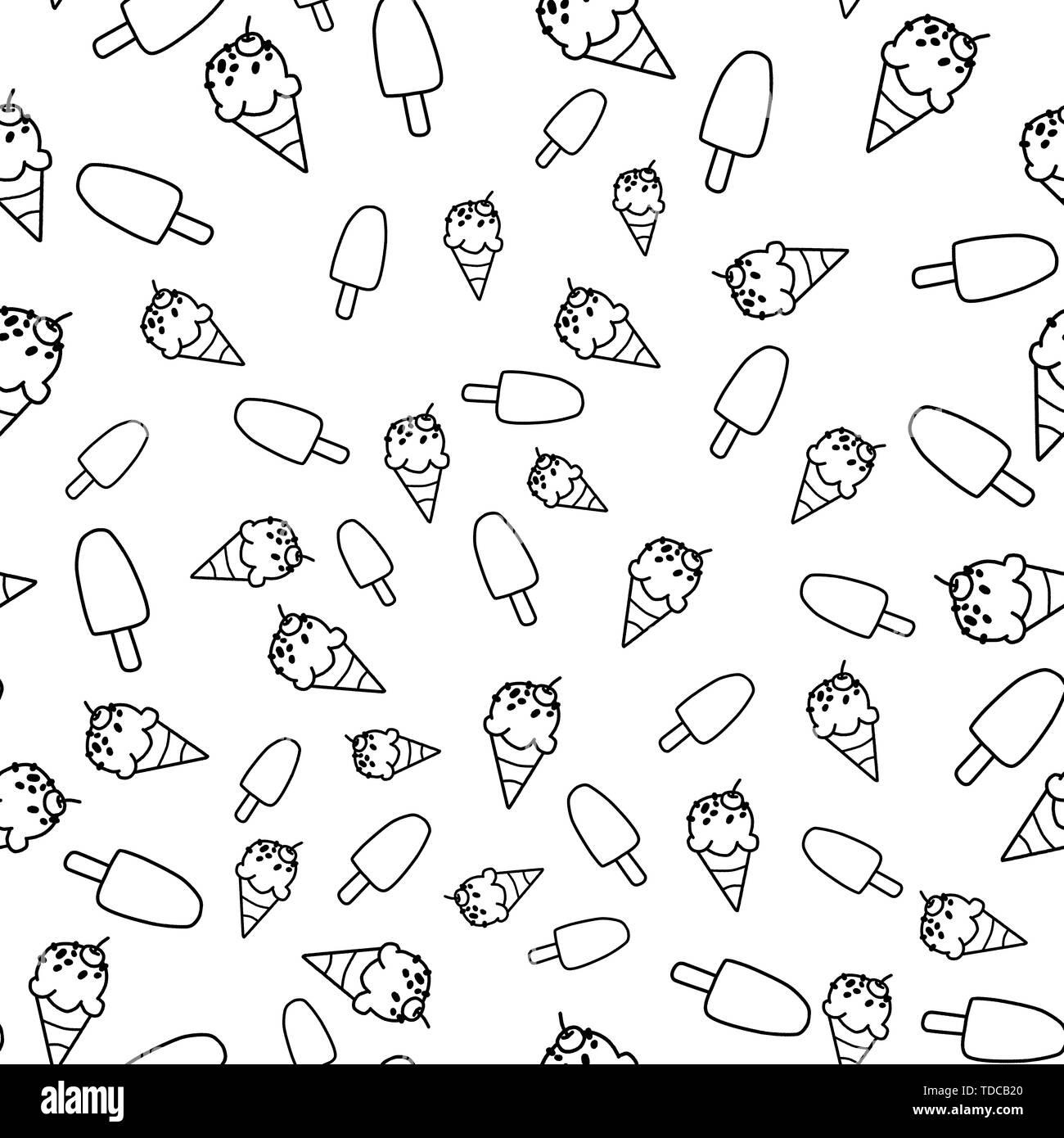 Ice Cream Cone Background Pattern