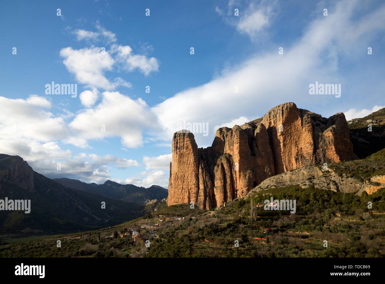 Riglos Mountains, known as Mallos de Riglos, Riglos, Huesca Province ...