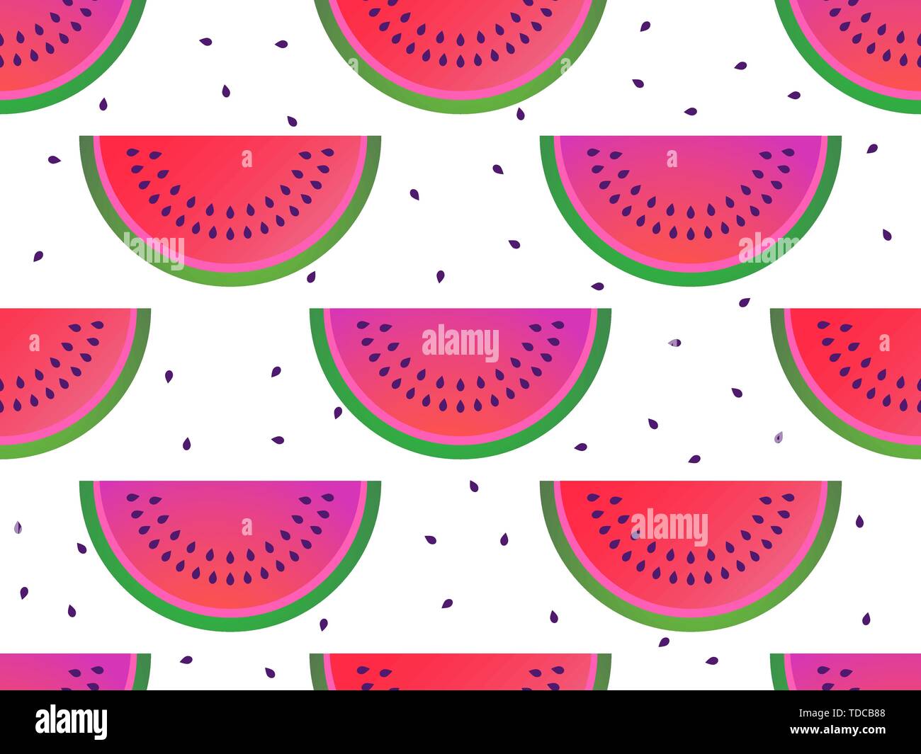 Watermelon slices seamless pattern. Summer background. Vector ...