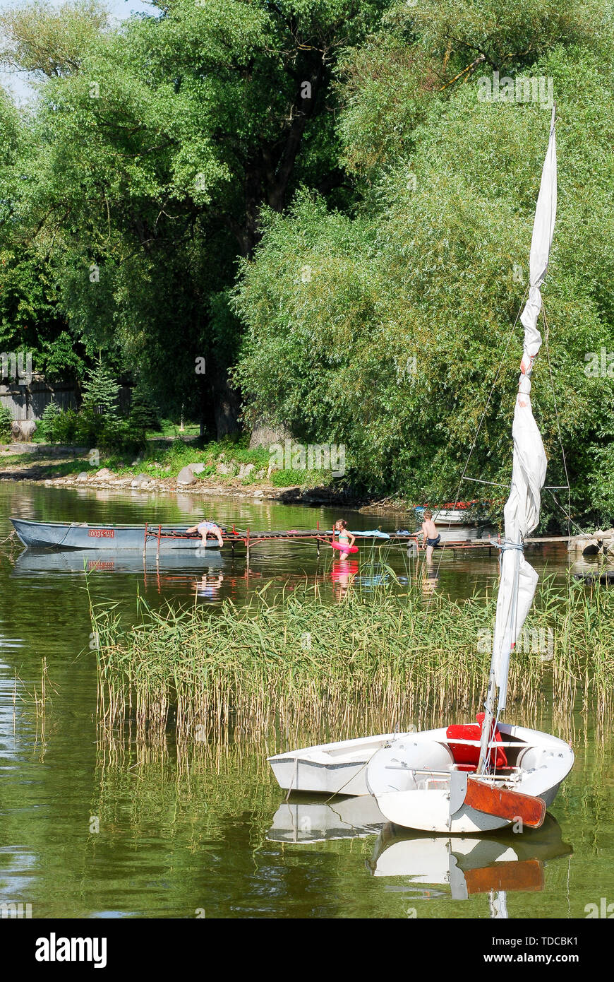 Jezioro Sniardwy (Sniardwy Lake) in Nowe Guty, Poland. July 3rd 2008 ...