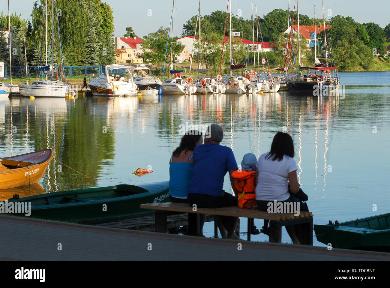 Marina and Jezioro Rynskie (Rynskie Lake) in Ryn, Poland. July 3rd 2008 ...