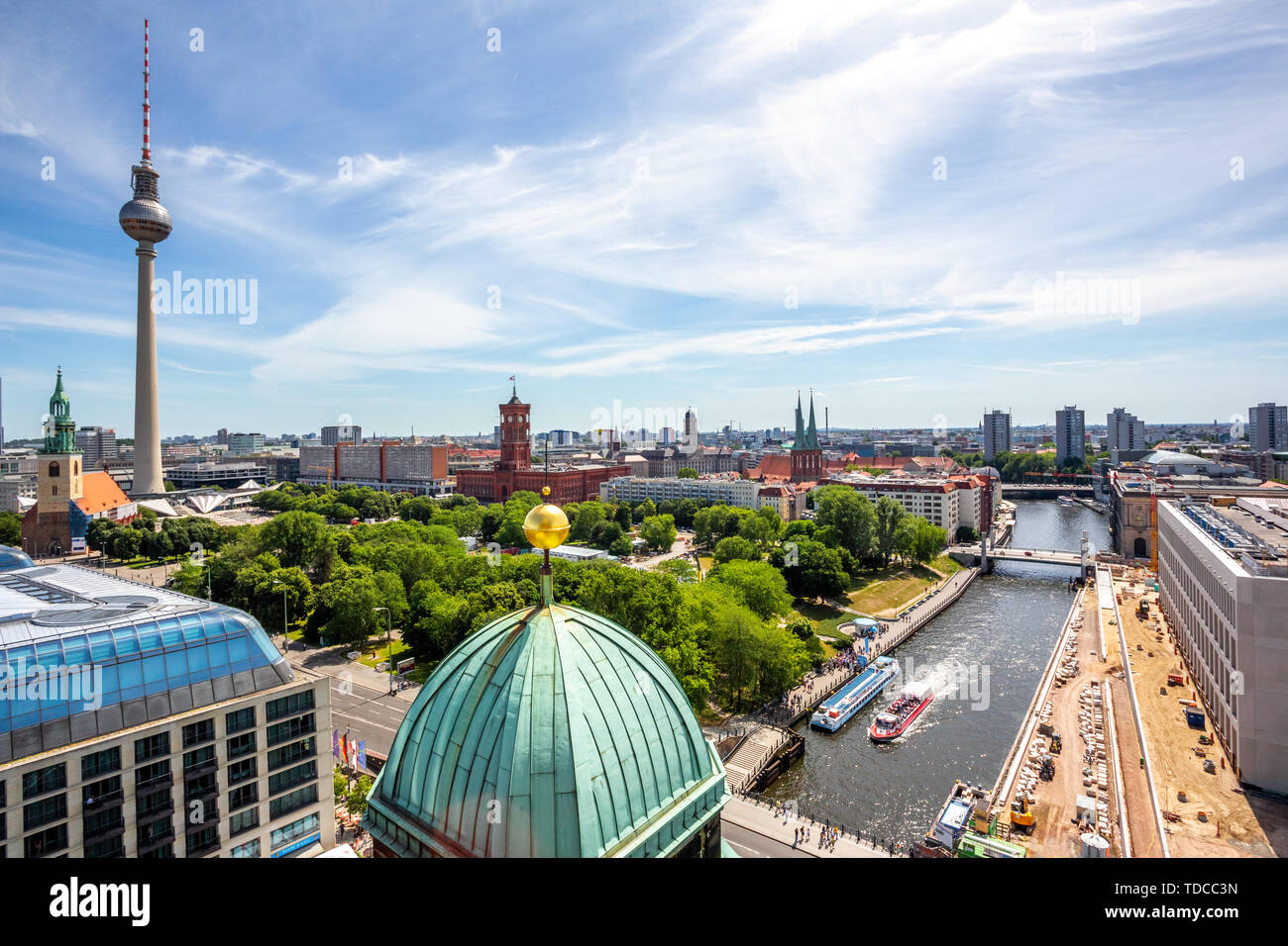 Overview over Berlin from the Berlin Cathedral, Germany Stock Photo - Alamy