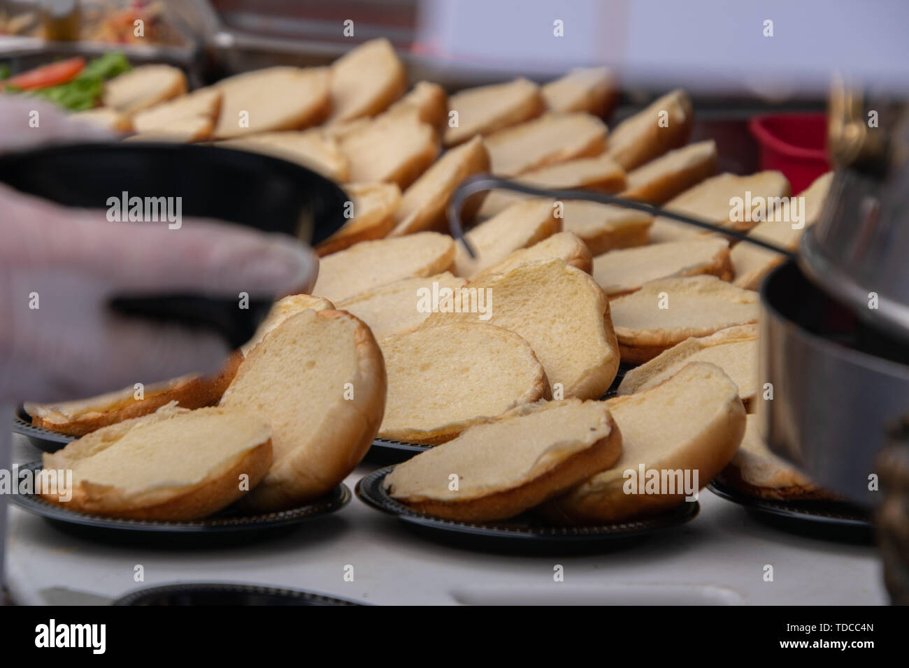 Empty burger bun cut hi-res stock photography and images - Alamy