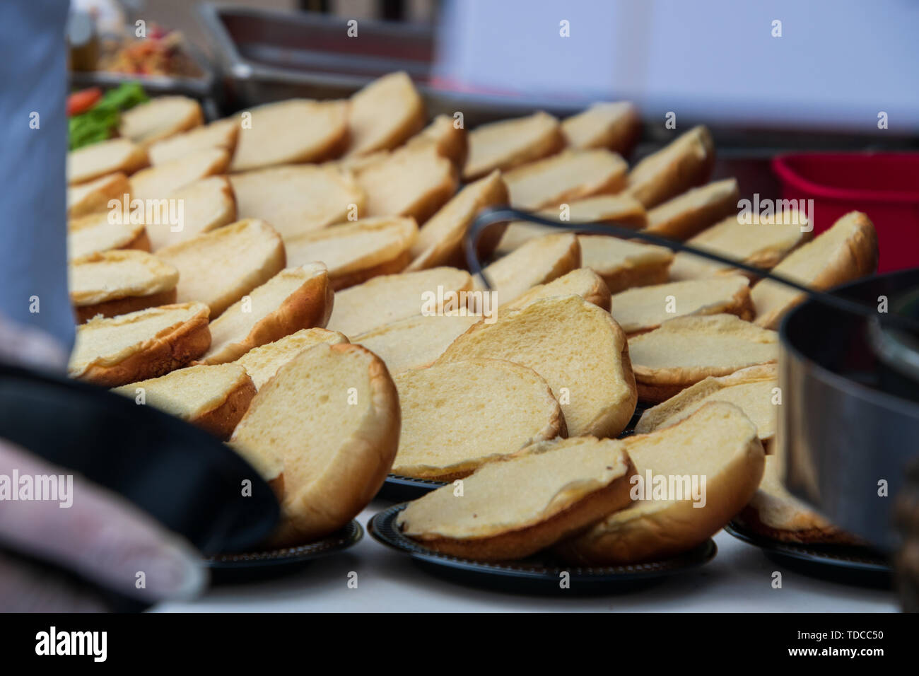 Empty burger bun cut hi-res stock photography and images - Alamy