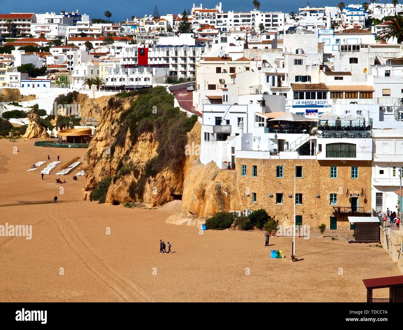 Cityscape of albufeira at the Algarve coast of Portugal, a famous ...