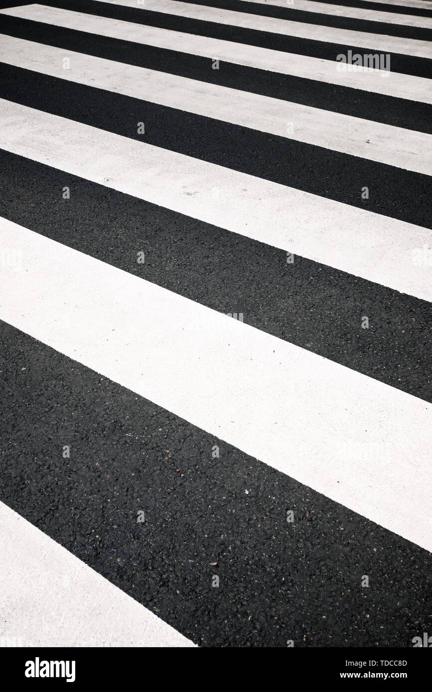 Zebra crossing without anyone crossing it Stock Photo - Alamy
