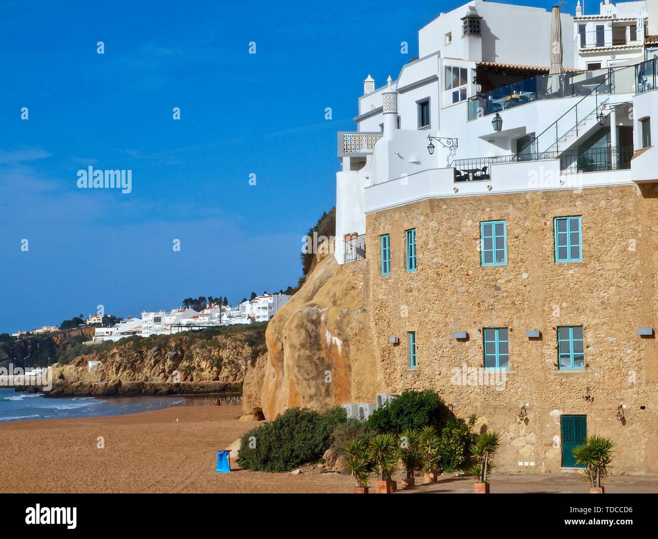 Cityscape of albufeira at the Algarve coast of Portugal, a famous ...