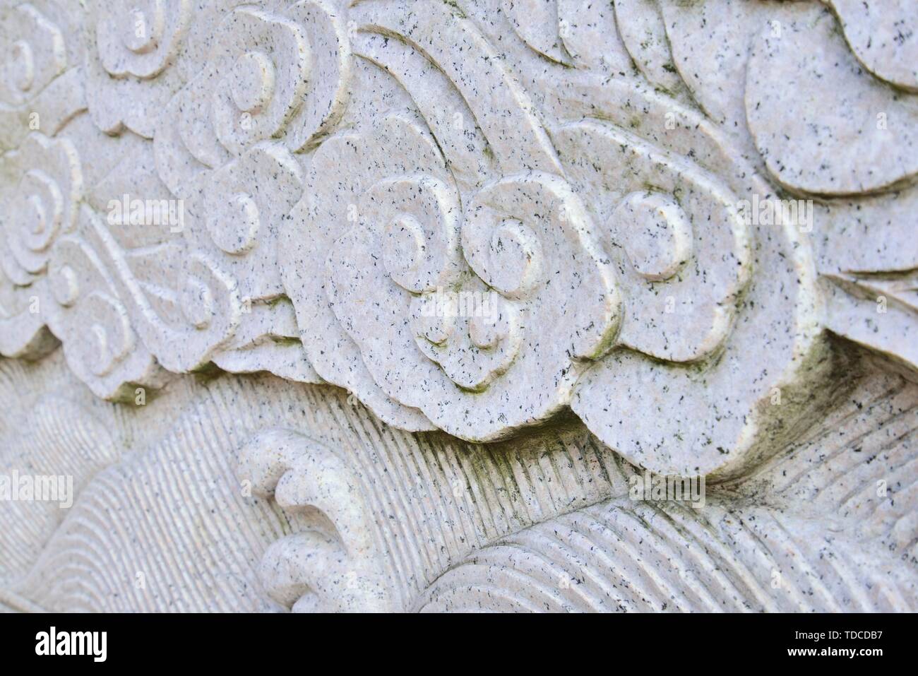 Chinese traditional pattern stone carving pattern close-up Stock Photo ...