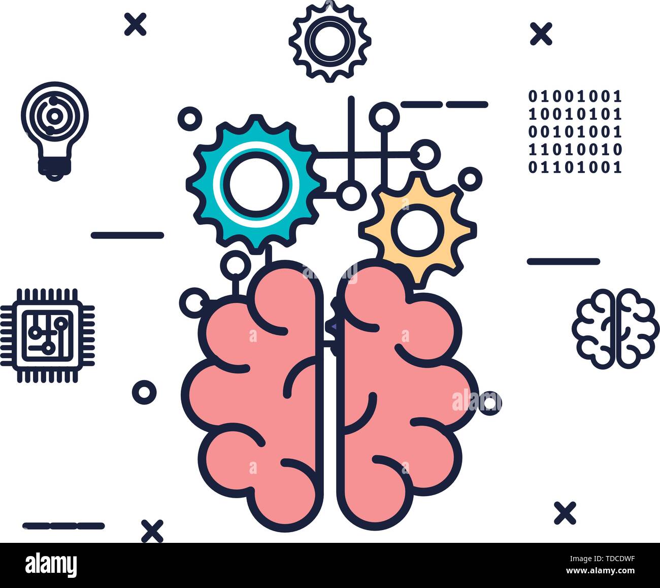 brain storming isolated icon vector illustrator Stock Vector Image ...