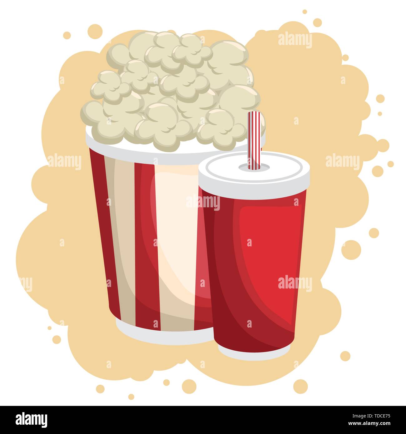 cinema fast food combo vector illustrator Stock Vector Image & Art - Alamy