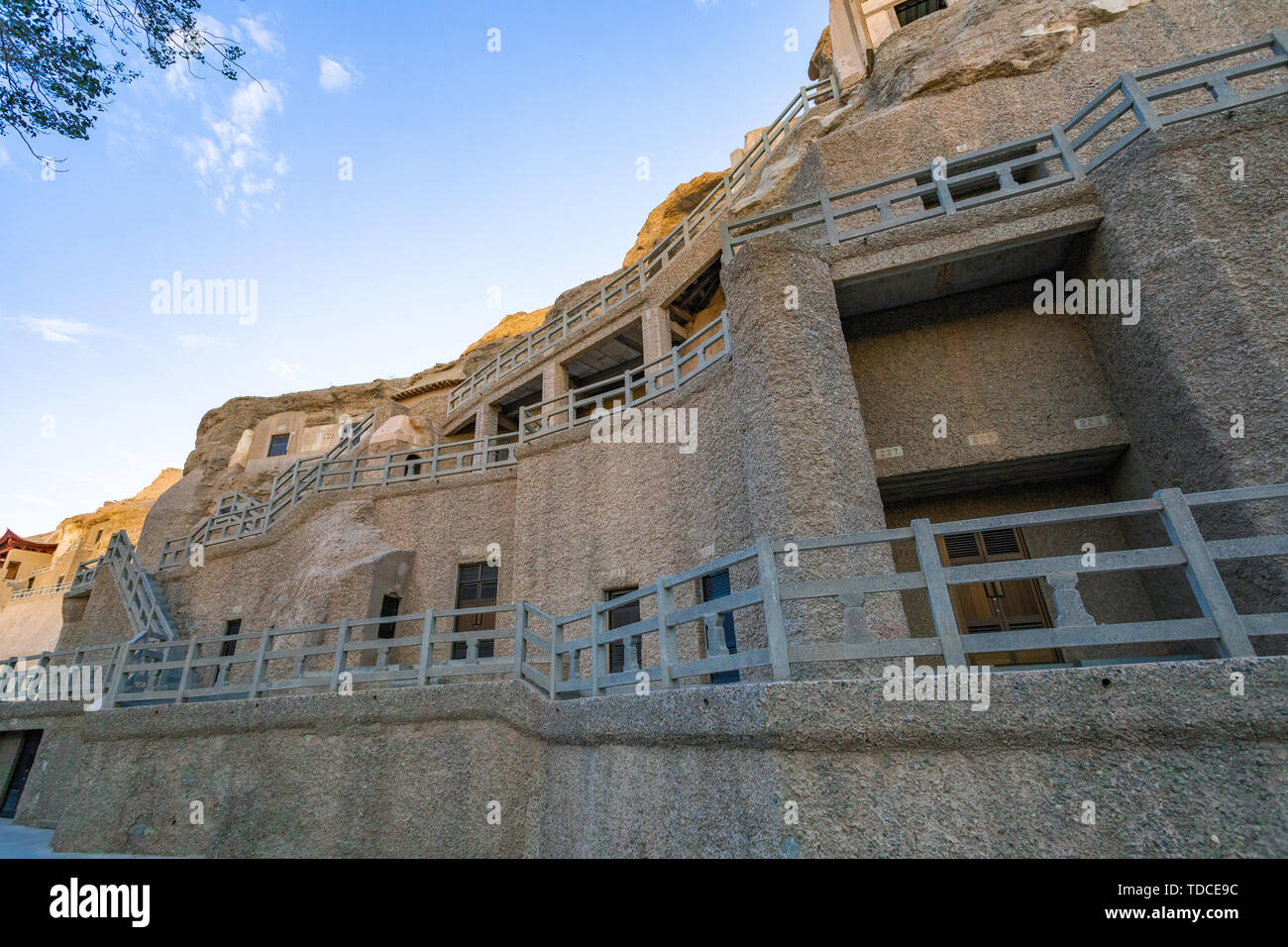 The scenic spot of the mogao grottoes in dunhuang hi-res stock ...