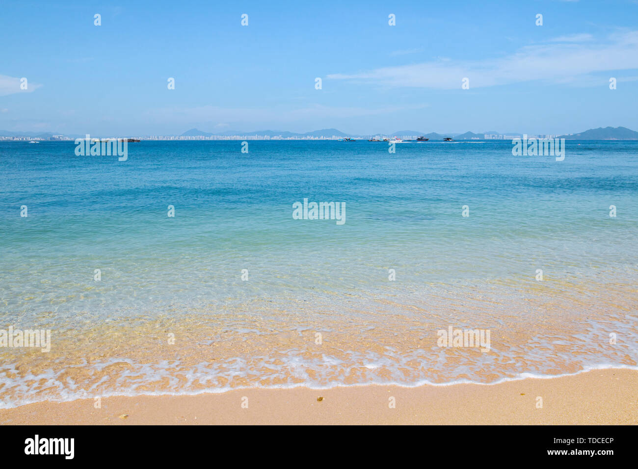 Beautiful beach in Sanya, Hainan, China Stock Photo - Alamy