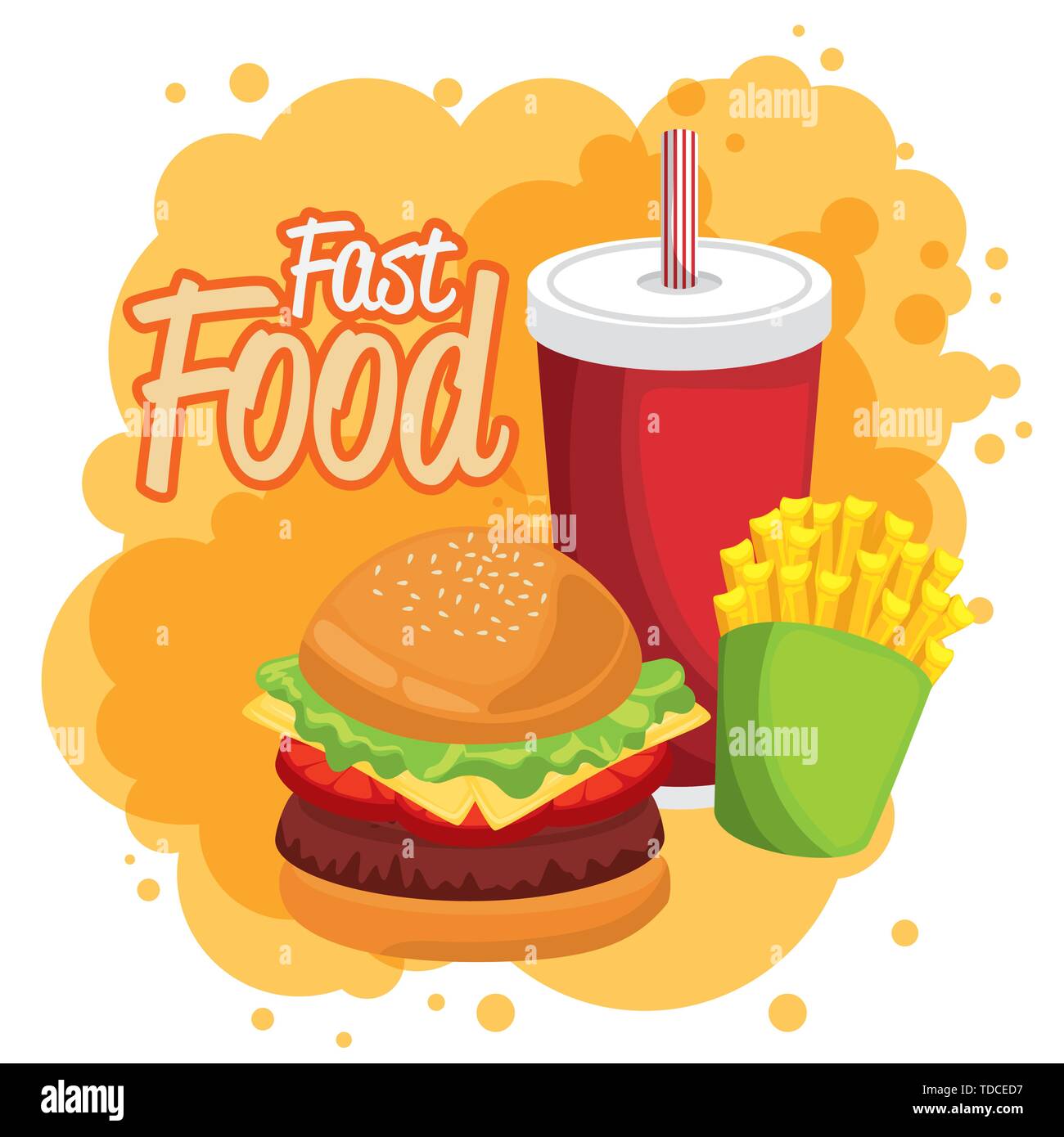 delicious hamburger combo vector illustrator Stock Vector Image & Art ...