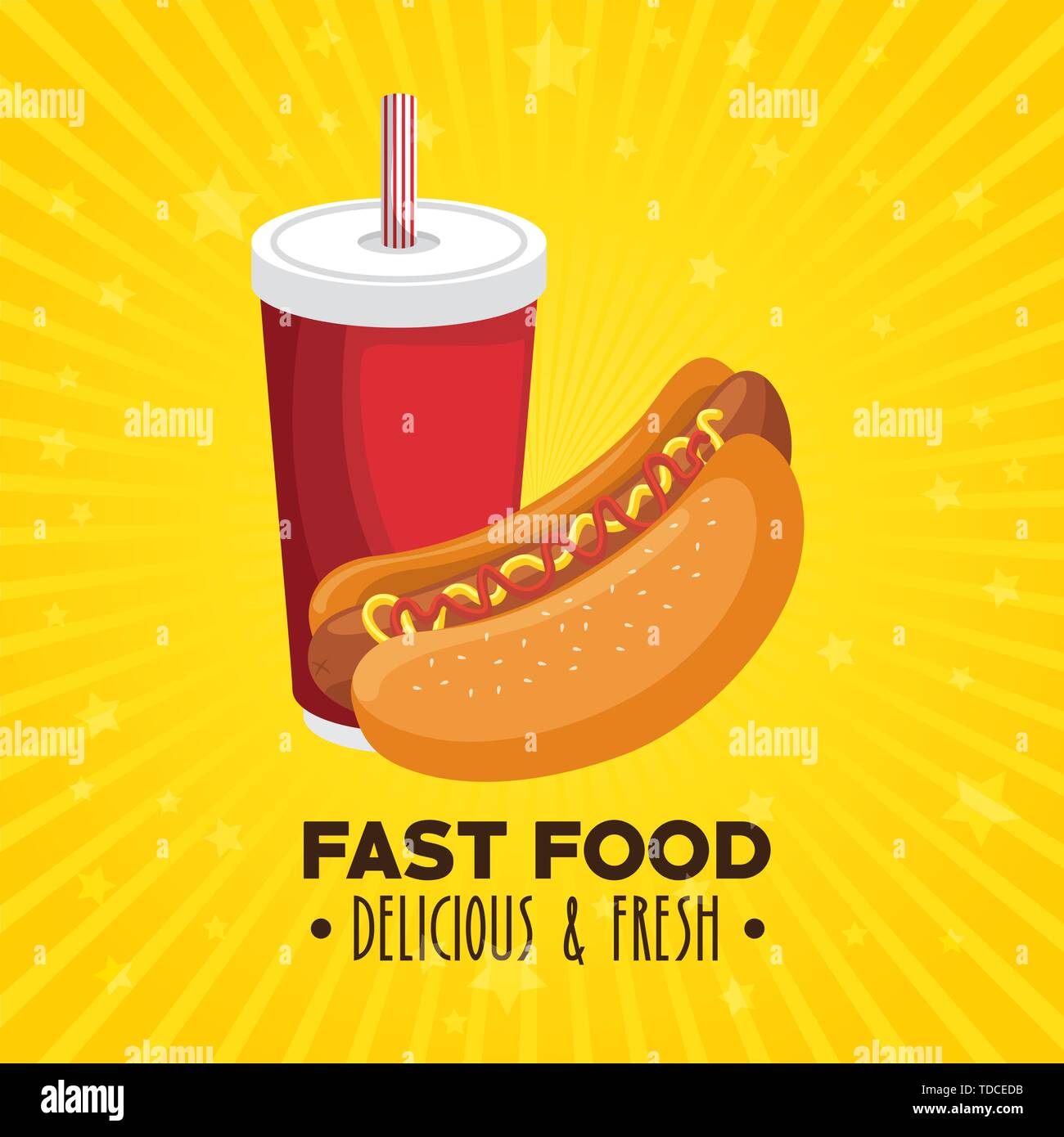 hot dog combo icon design Stock Vector Image & Art - Alamy