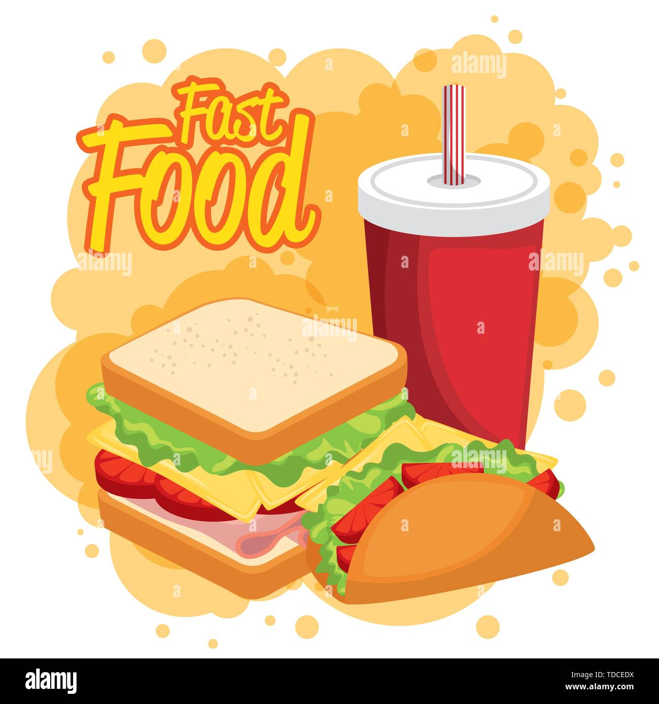 sandwich combo cartoon vector illustrator Stock Vector Image & Art - Alamy