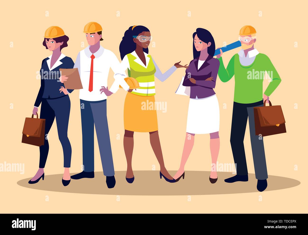 Set of workers design, Working occupation person job corporate employee ...