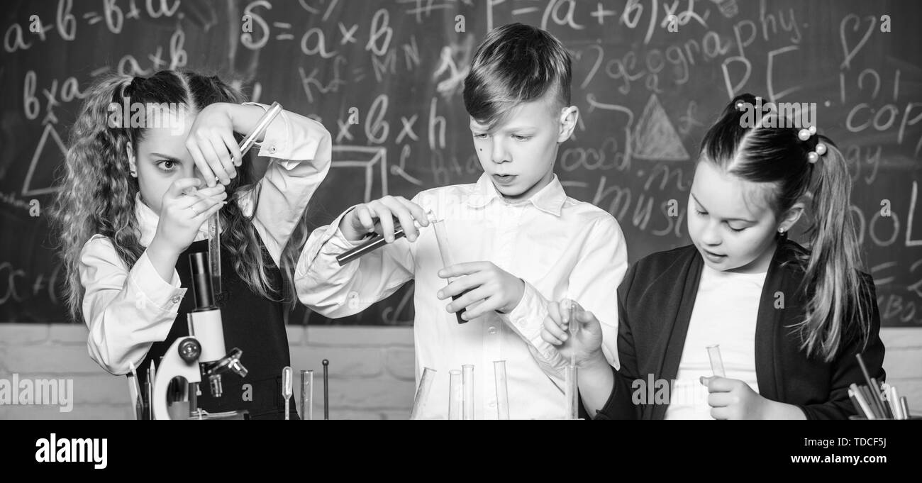 Science is worth exploring. Lab microscope and testing tubes. biology ...