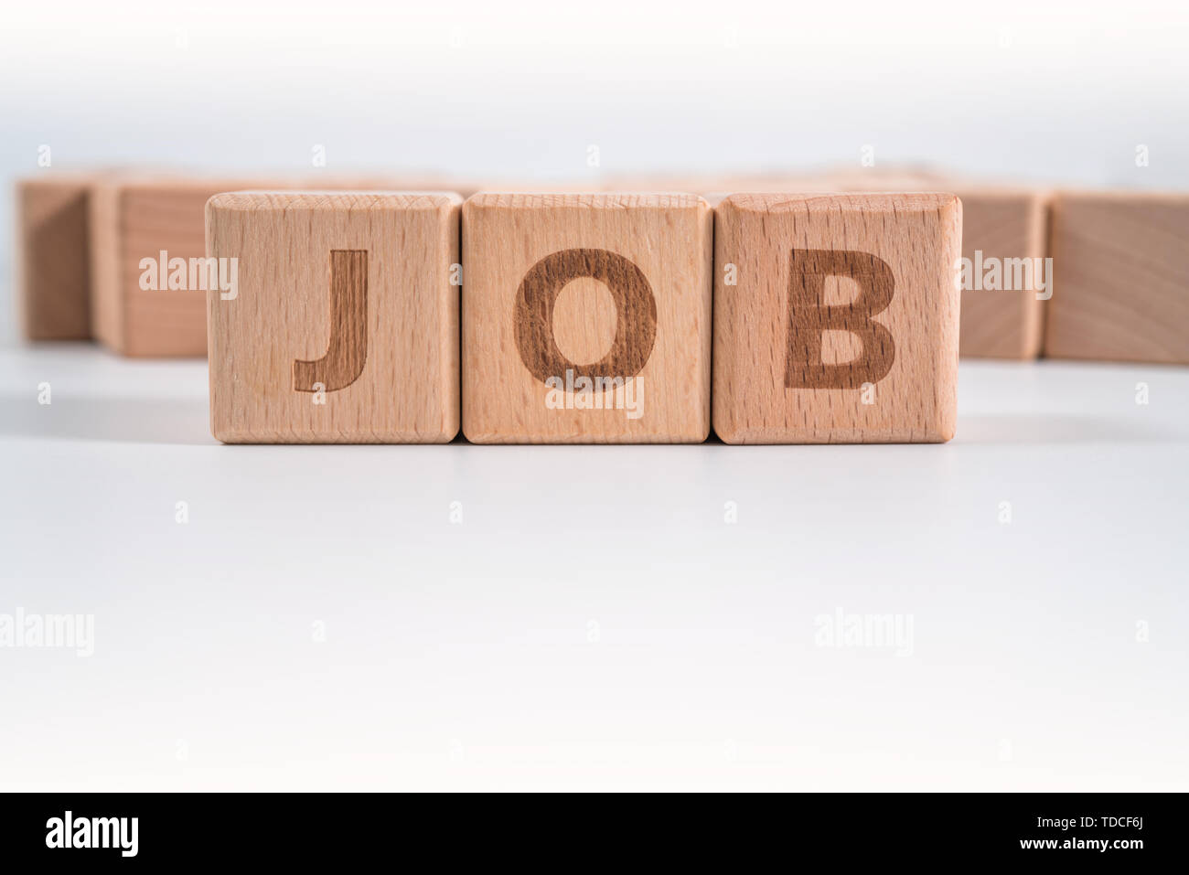 Jobs wooden blocks of business concept isolated on white background ...