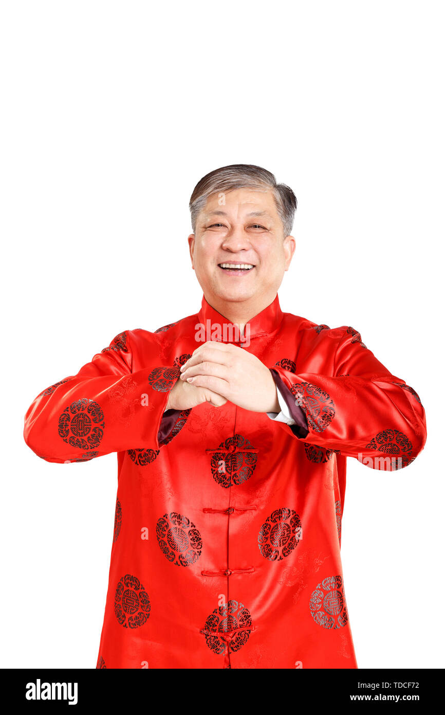 portrait of old men in mandarin with gesture Stock Photo - Alamy