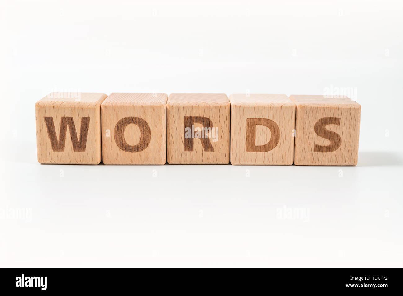 Words wooden blocks of business concept isolated on white background ...