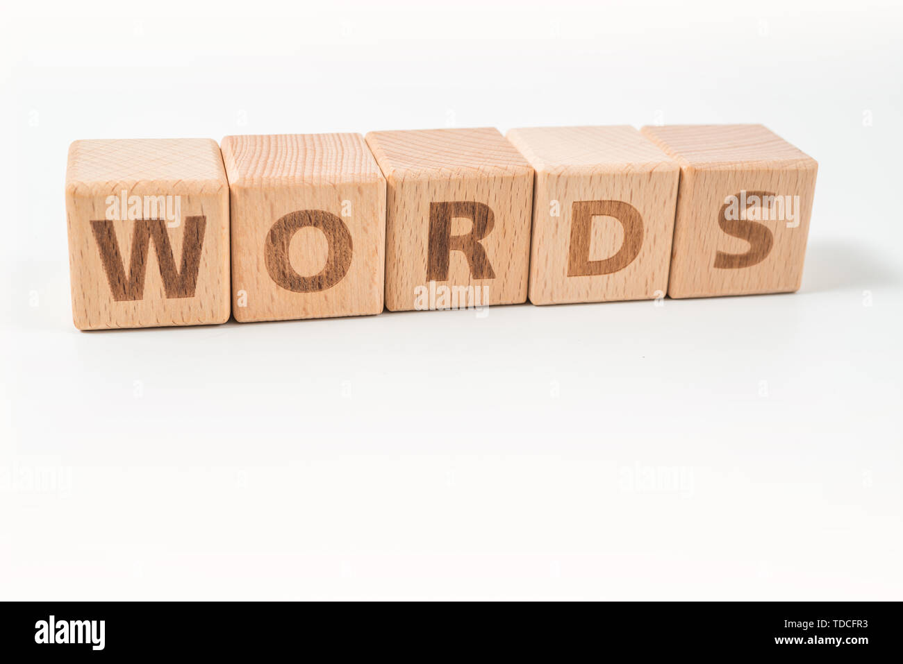 Words wooden blocks of business concept isolated on white background ...