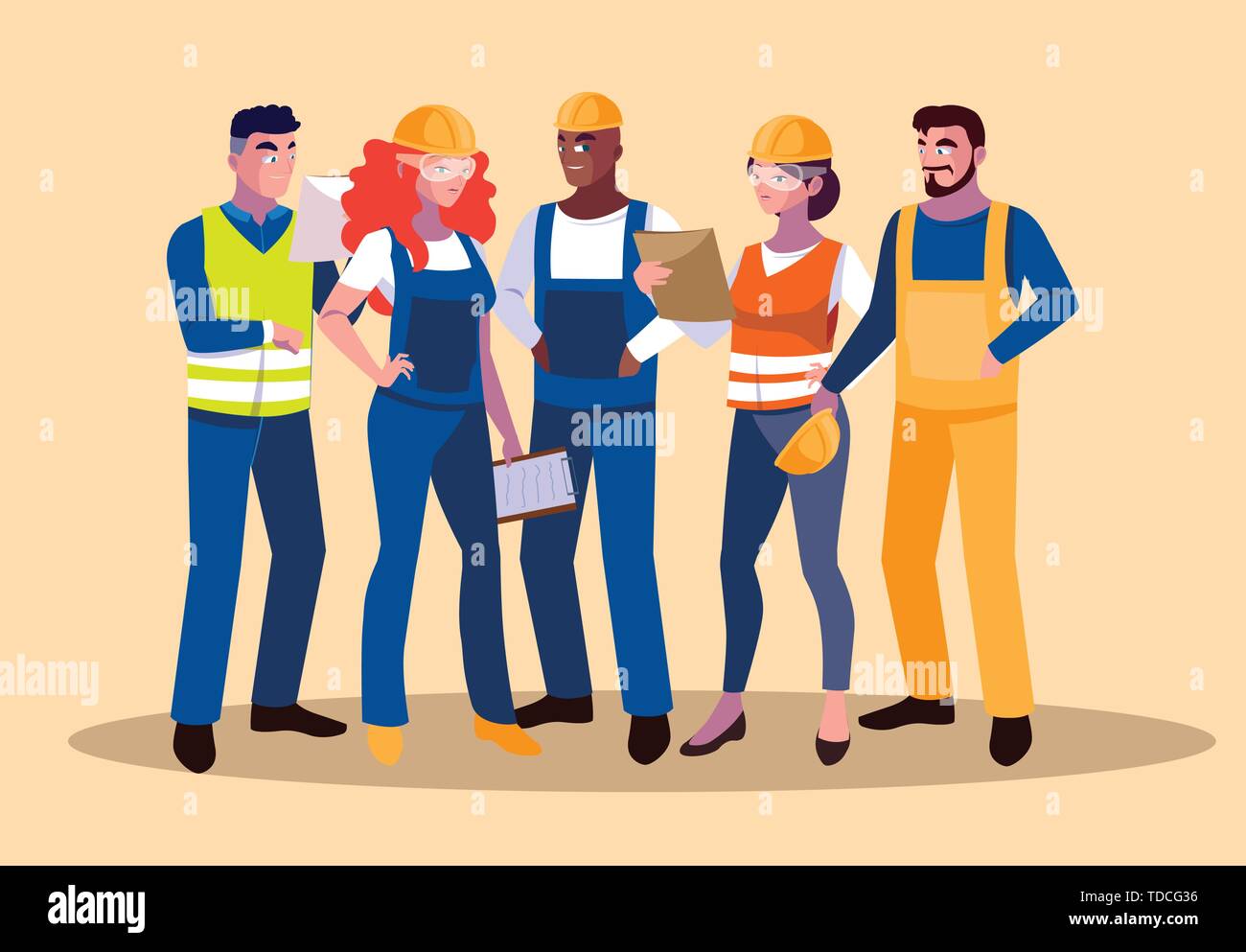 Set of workers design, Working occupation person job corporate employee ...