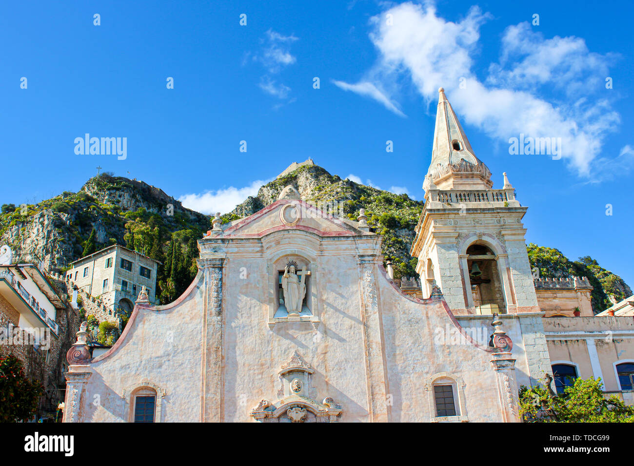 Italy sicily taormina cathedral san hi-res stock photography and images ...