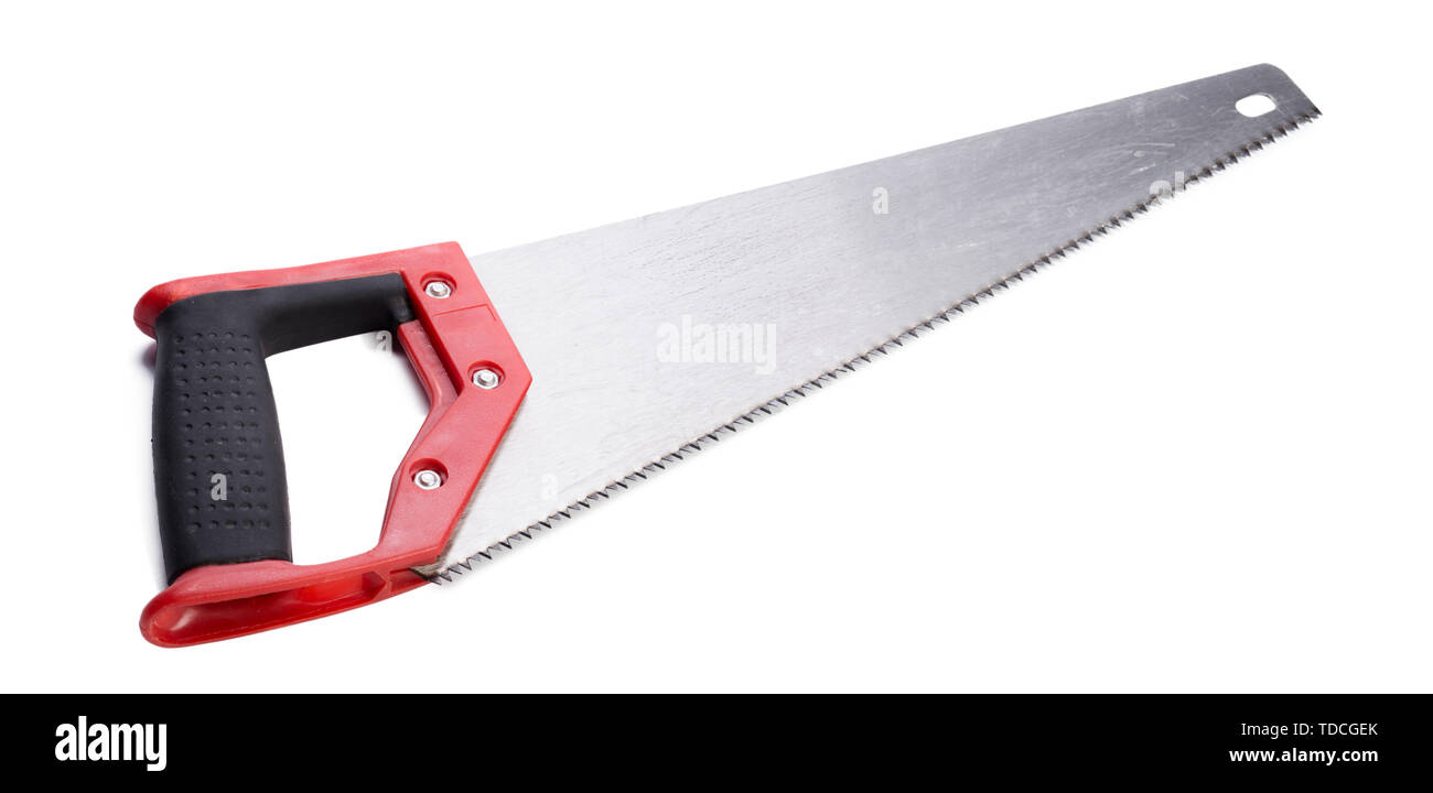 Hand saw isolated on white background Stock Photo - Alamy