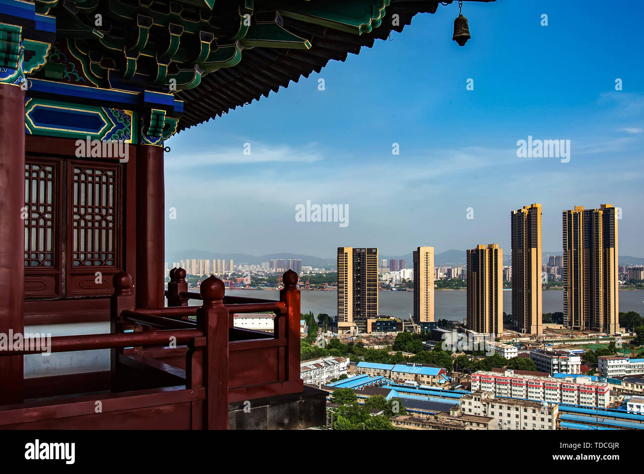 Take a view of the Yuejiang Tower in Nanjing Stock Photo - Alamy