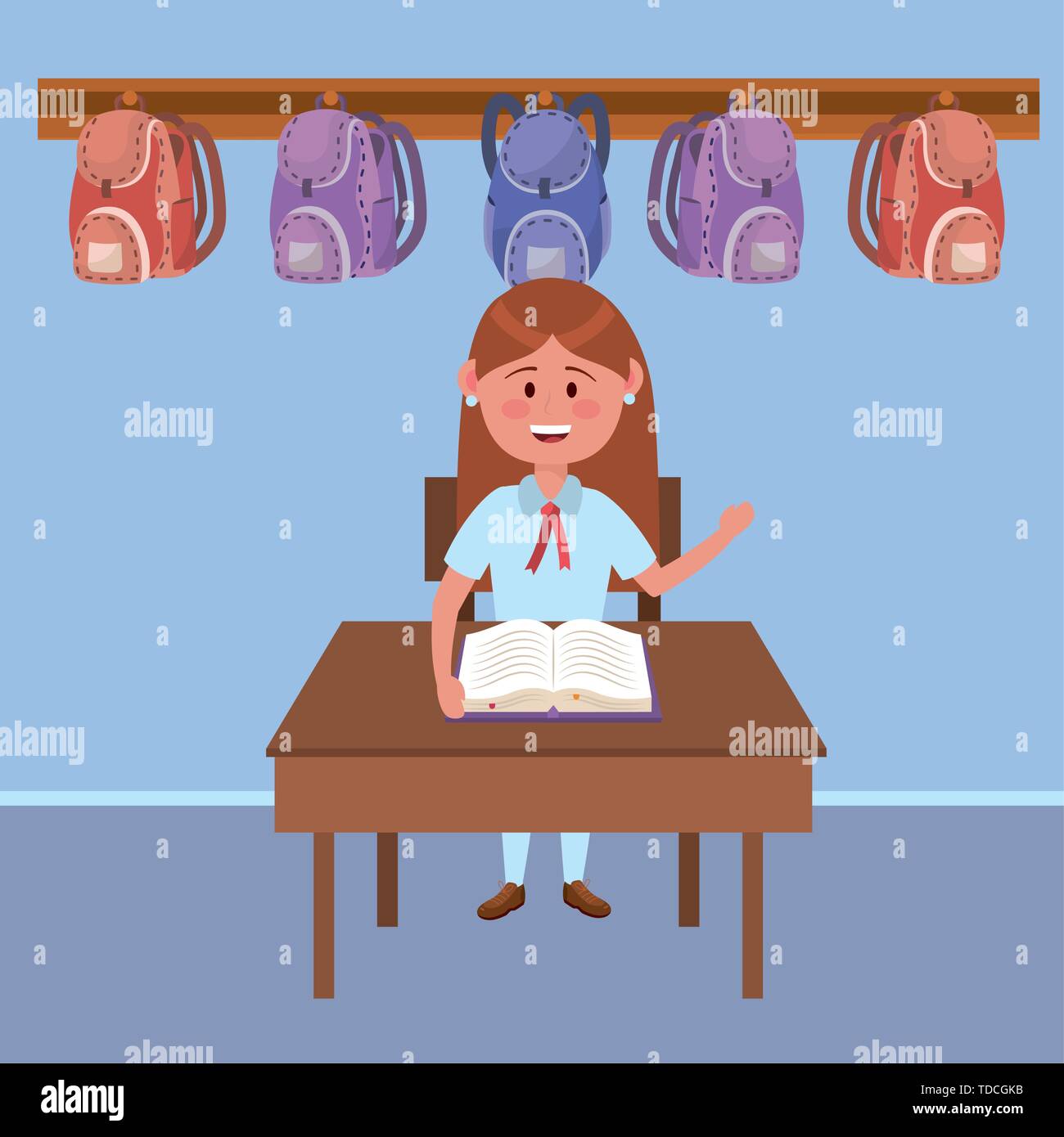 Girl kid design, School education learning knowledge study and class ...