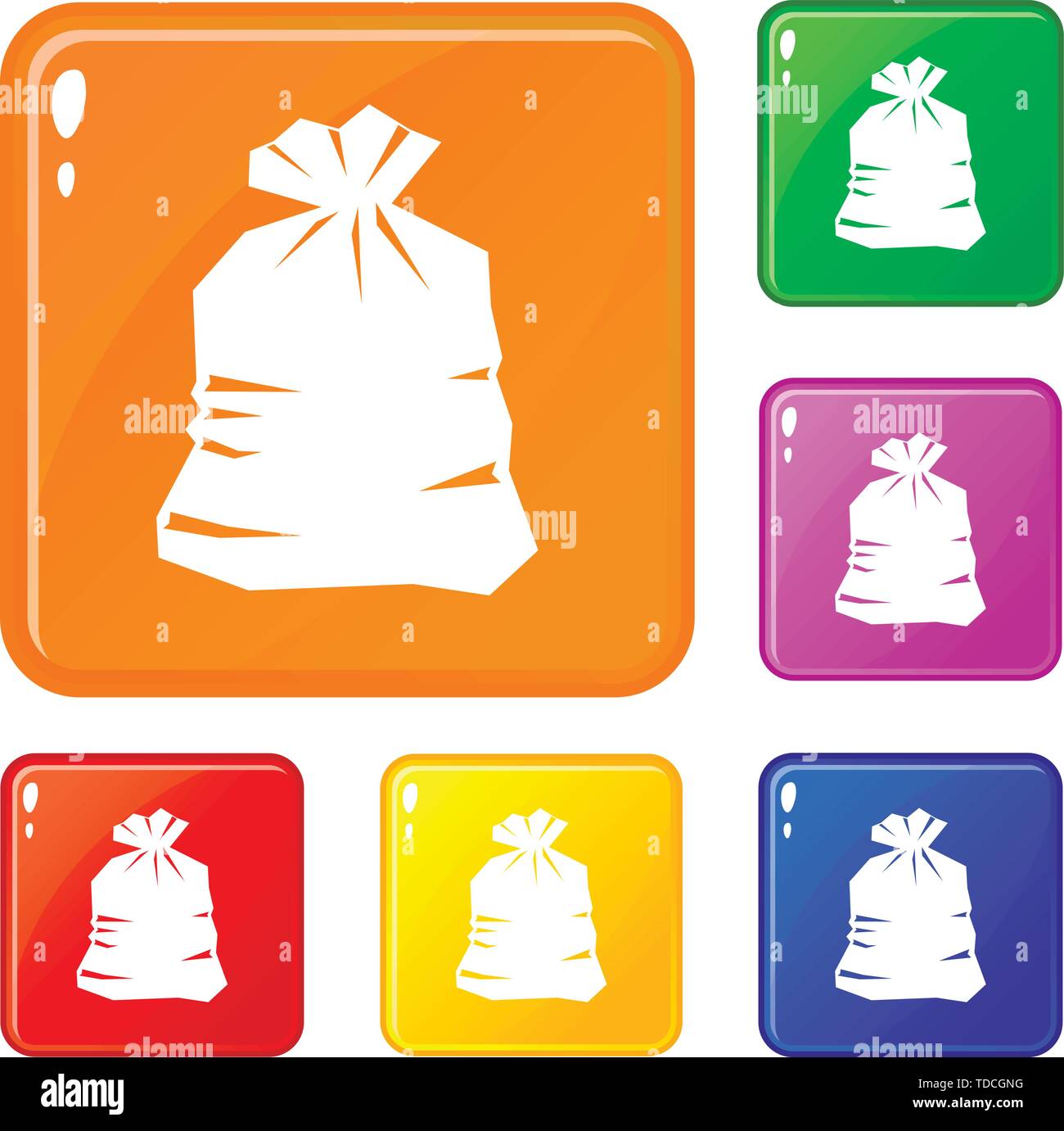 Garbage bag icons set vector color Stock Vector Image & Art - Alamy