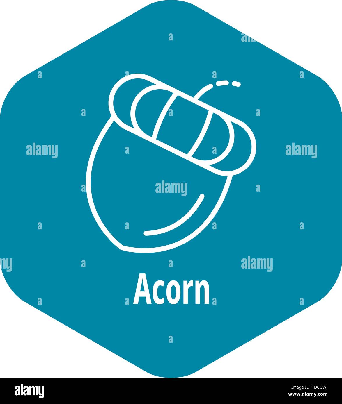 Acorn icon, outline style Stock Vector Image & Art - Alamy