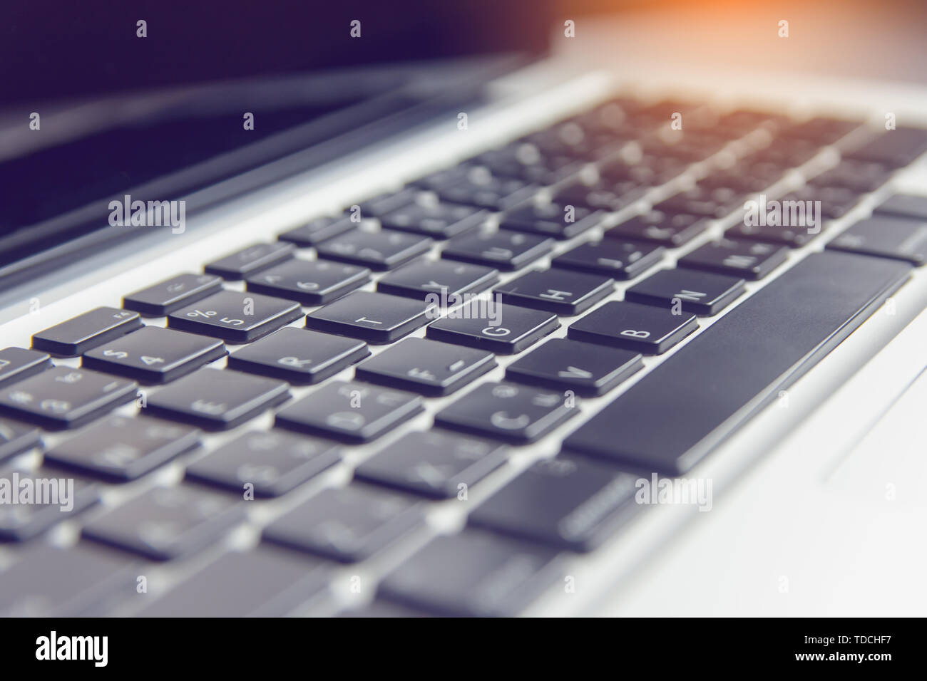 Keyboard laptop close up background Stock Photo - Alamy