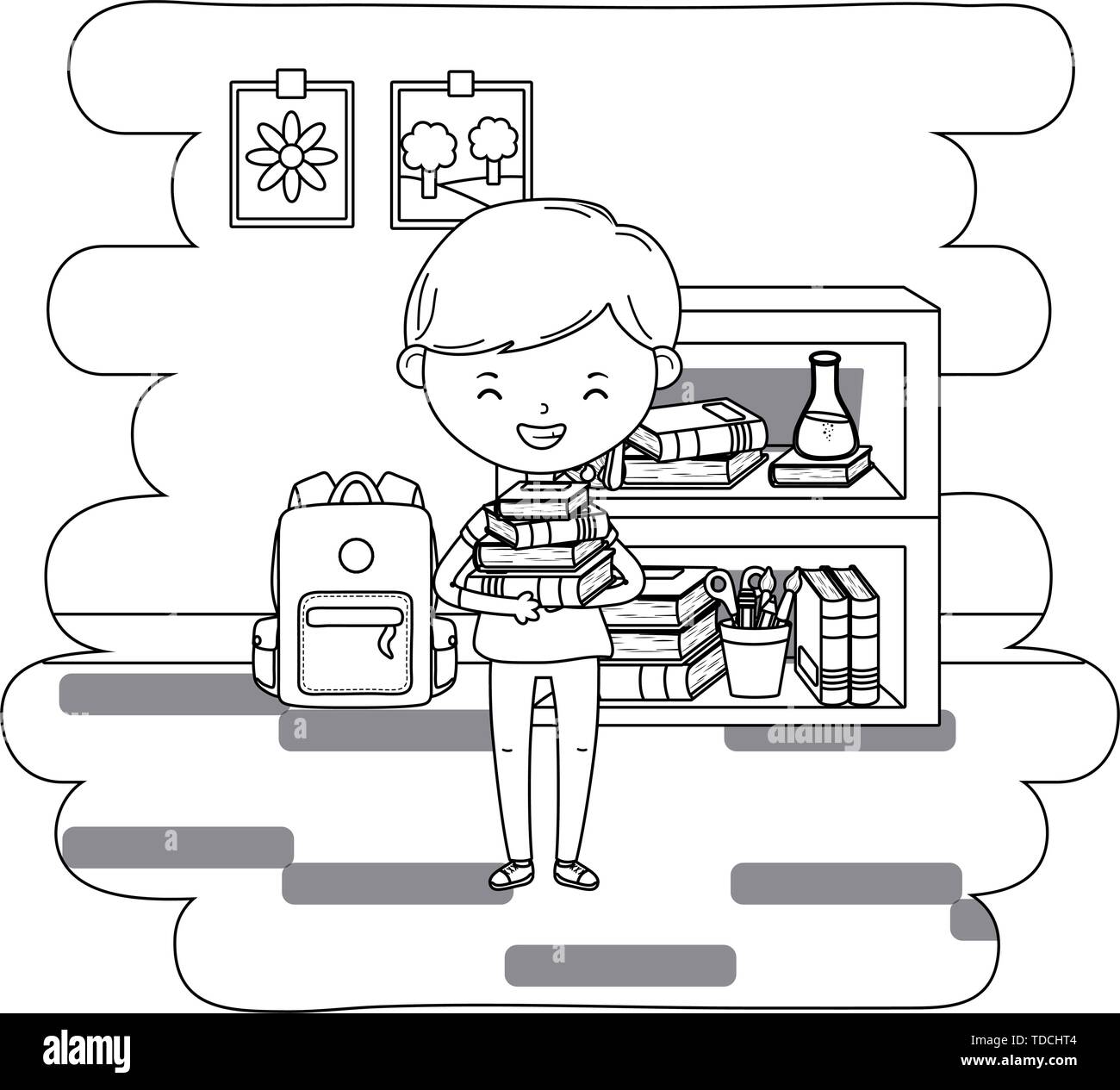 Boy kid design, School education learning knowledge study and class ...