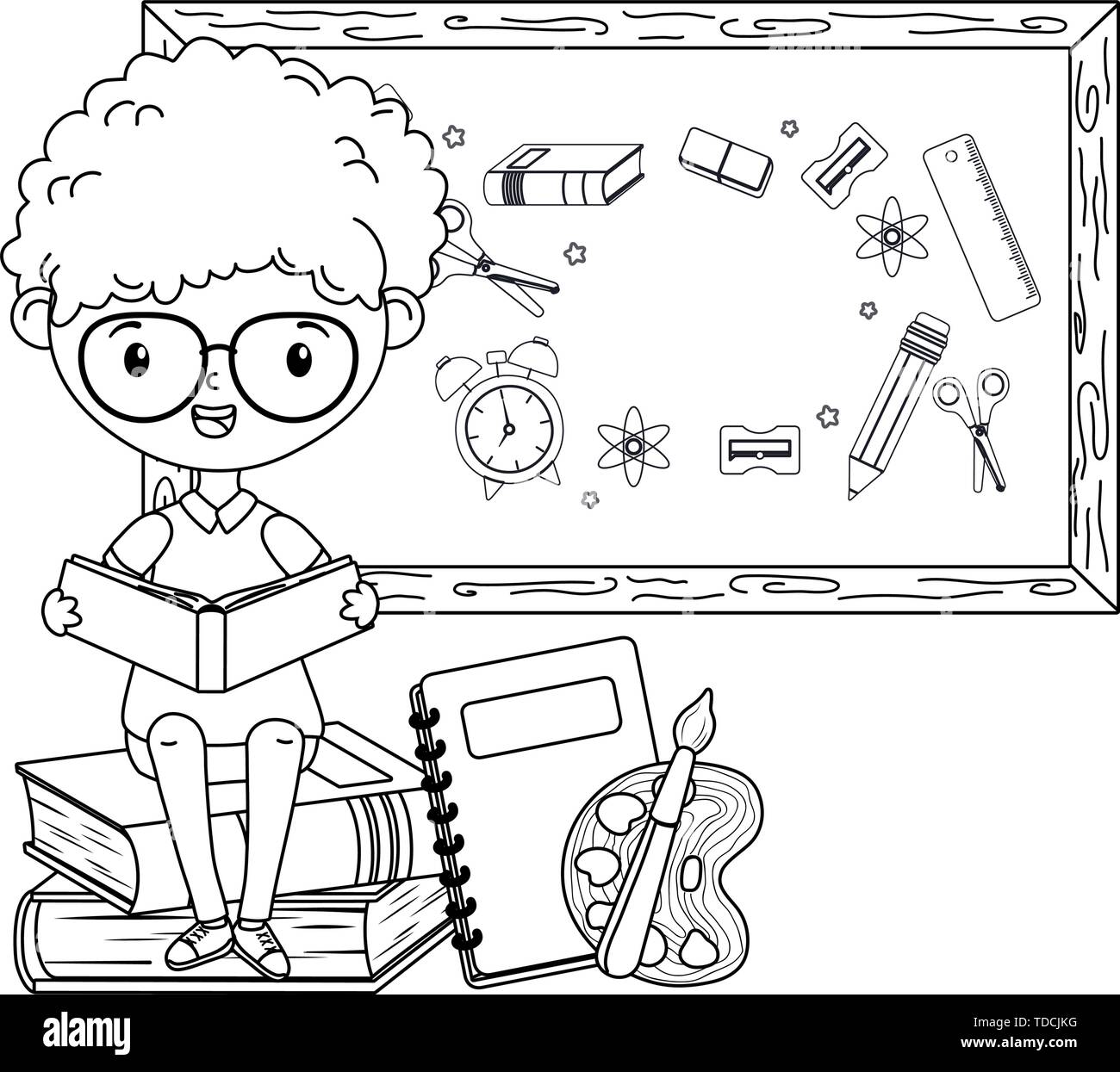 Boy kid design, School education learning knowledge study and class ...