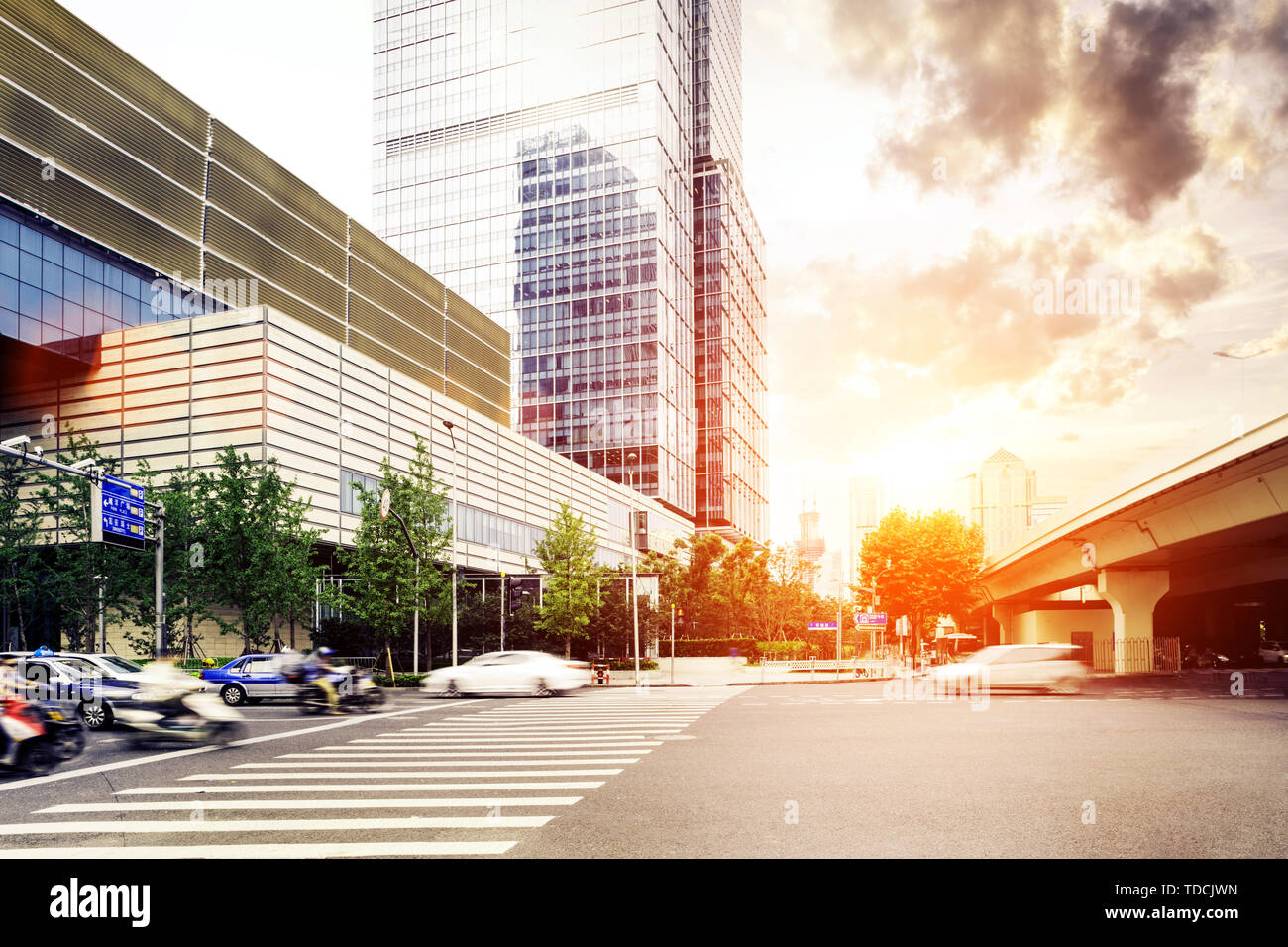 urban city traffic and road Stock Photo - Alamy