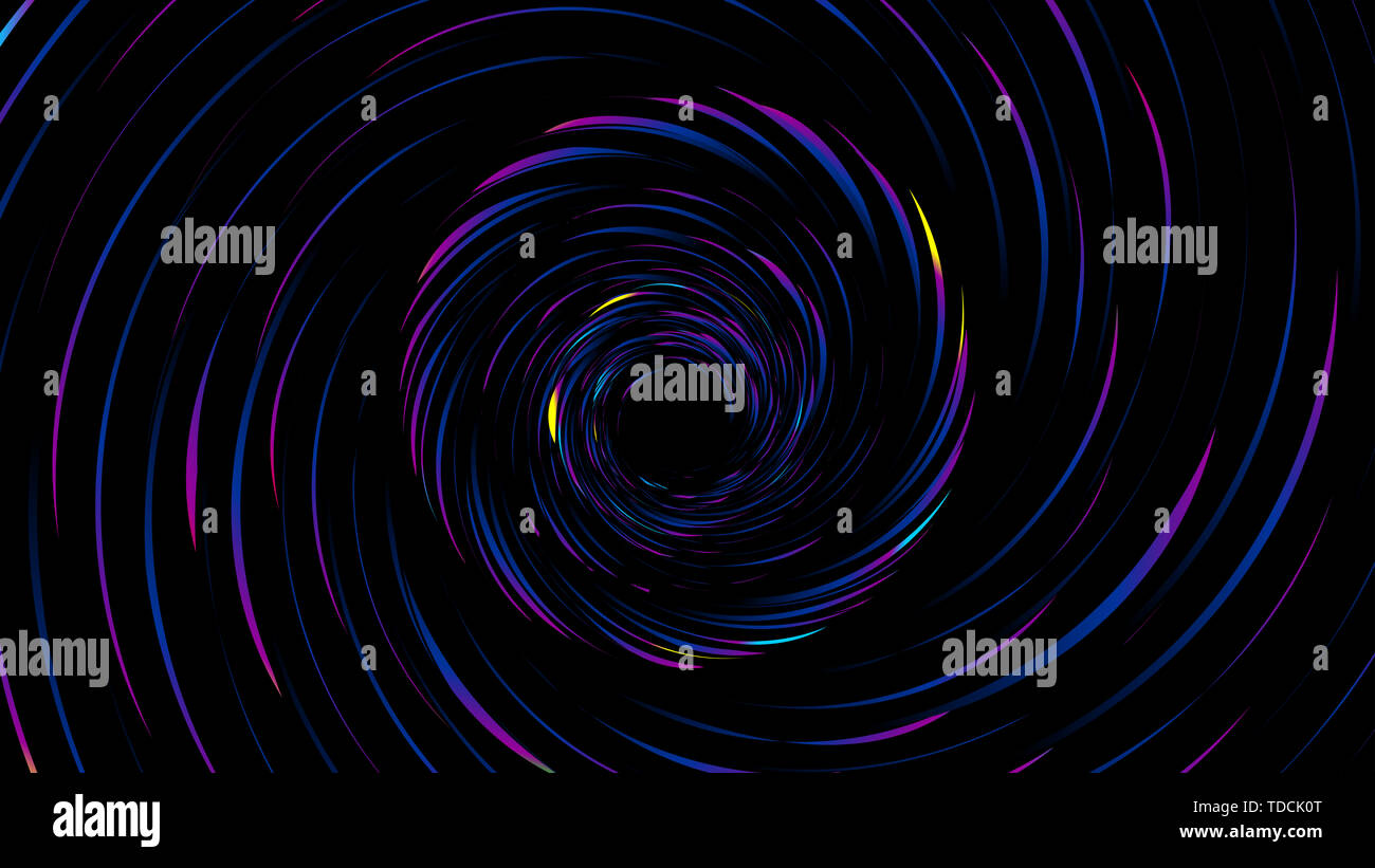 Continuous lines form twisted vortex abstract background Stock Photo ...